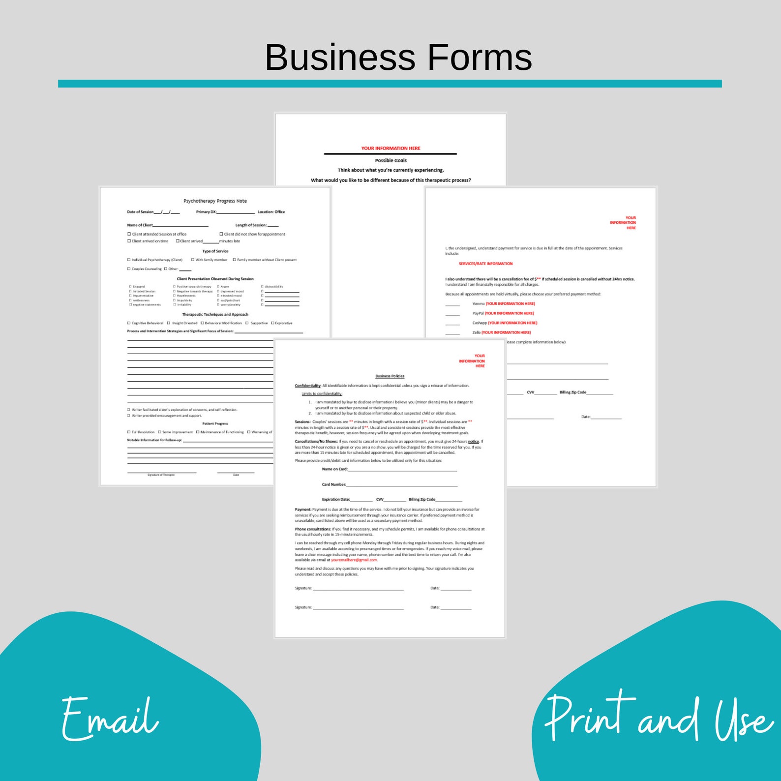 Complete Client Intake Bundle Forms Fillable & Editable - Etsy