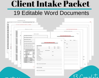 Client Assessment Bundle Forms Fillable & Editable Templates ...