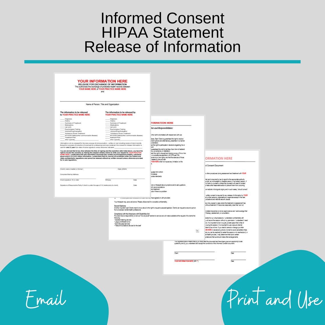 Complete Client Intake Bundle Forms Fillable & Editable - Etsy