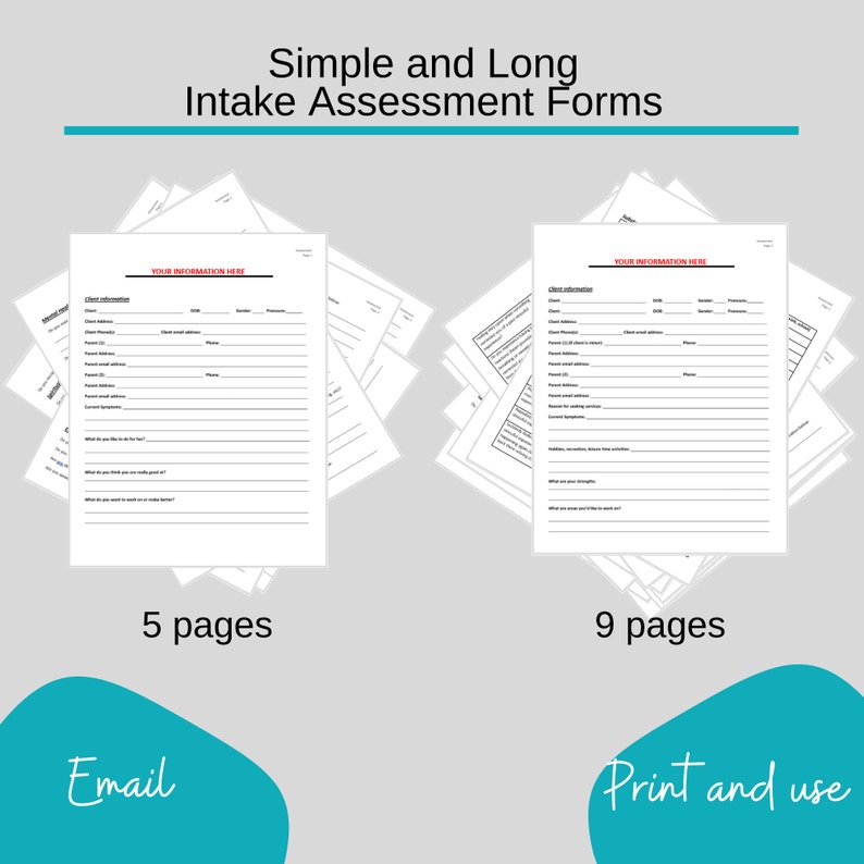Complete Client Intake Bundle Forms Fillable & Editable Templates ...
