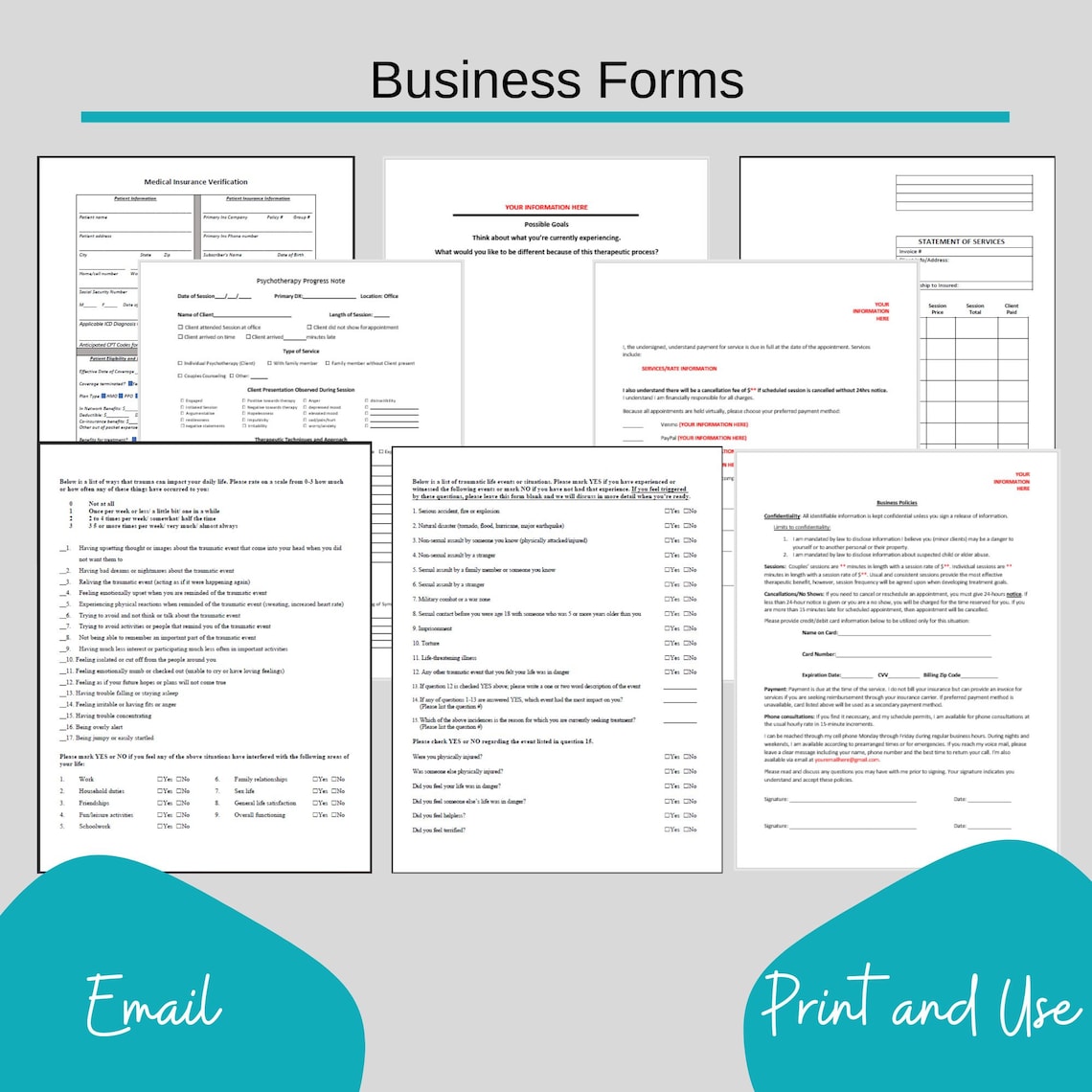 Complete Client Intake Bundle Forms Fillable & Editable - Etsy