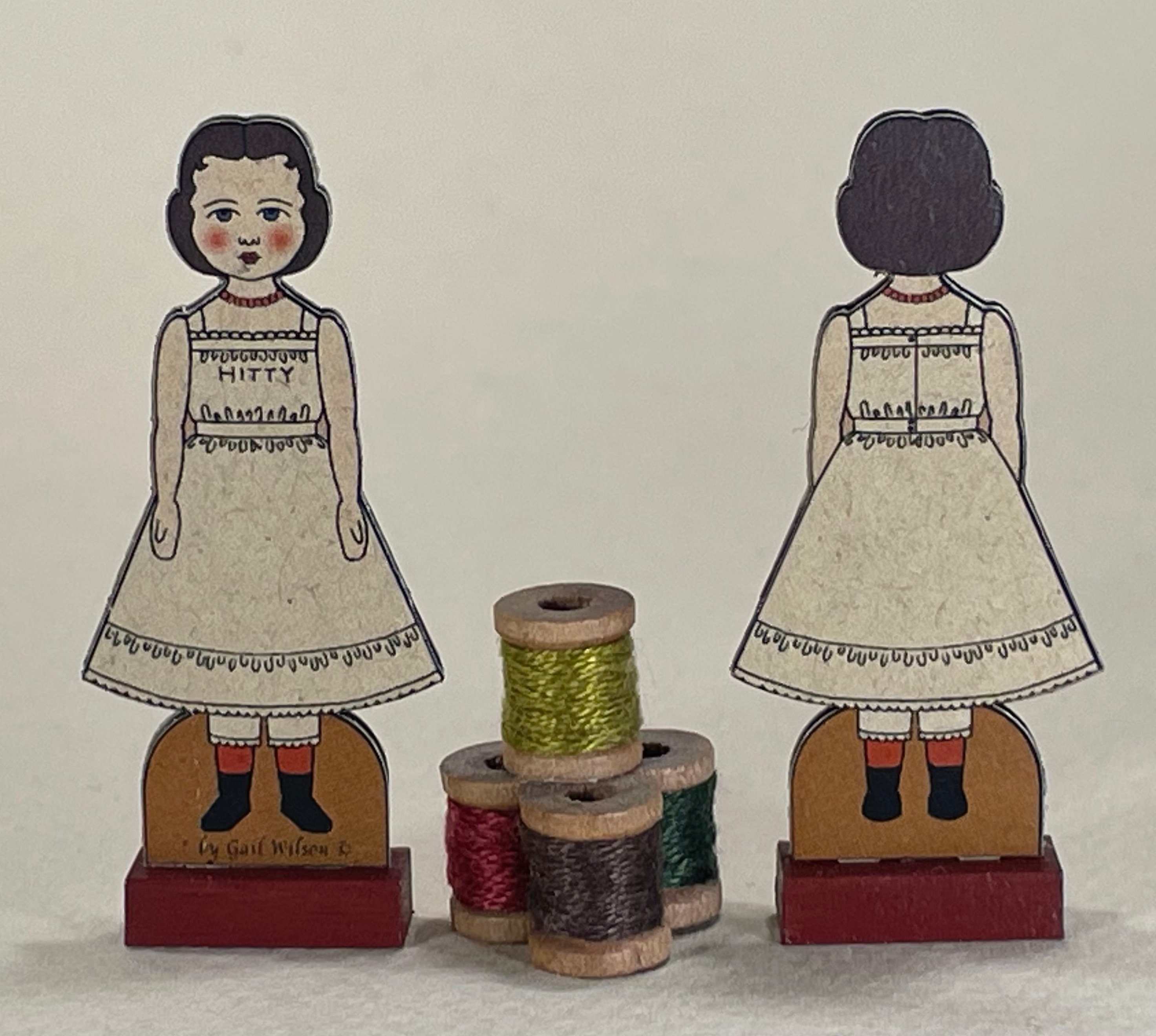 Hitty's Tiny Paper Doll - Etsy