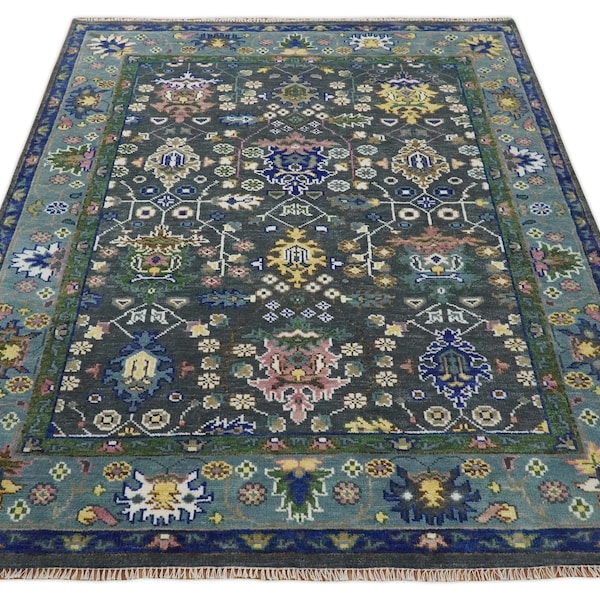 Moss Green and Blue Rug - Etsy