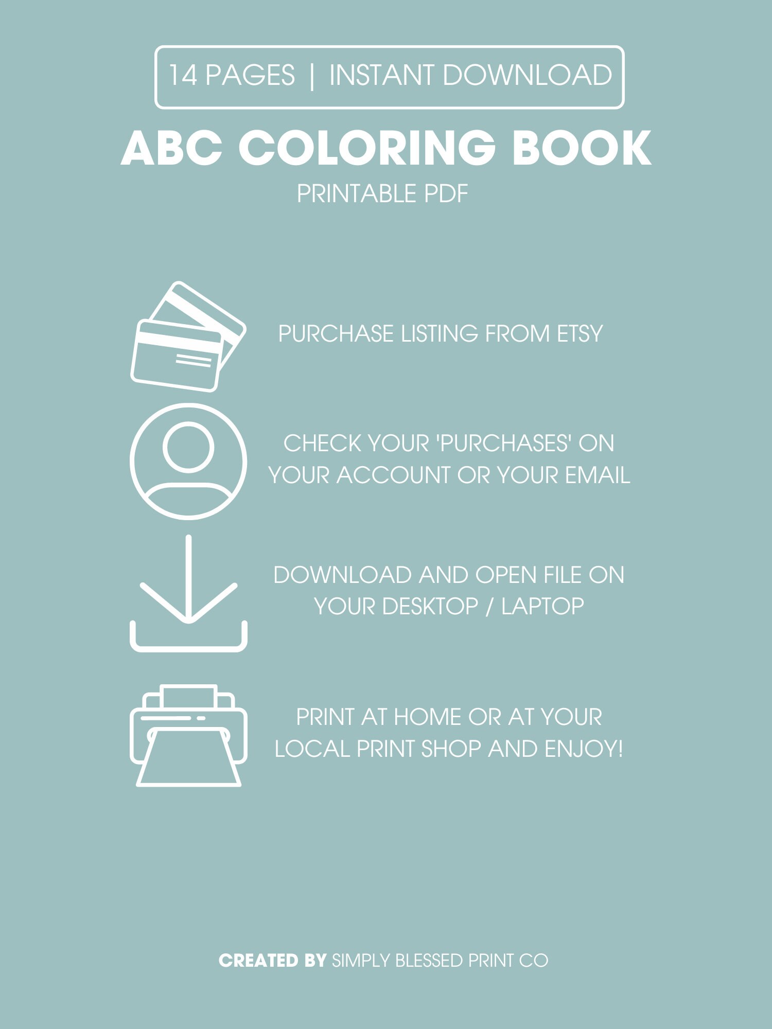 Preschool Alphabet Coloring Book Printable, Coloring Activity for ...