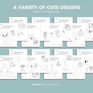 30 Pages of Dot to Dot Printable Activity Sheets for Kids, Cute Animal ...