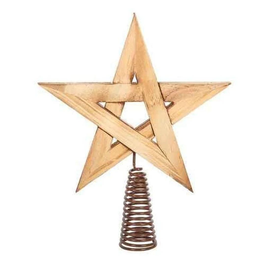 Wooden Pentagram Tree Topper - Etsy