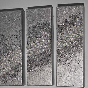 Angelic Gem Silver Glitter Glass Painting Set, Glam Silver Glass Decor ...