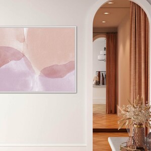 Earth Dance Beautiful Pink Beige Abstract Painting Framed Print ...