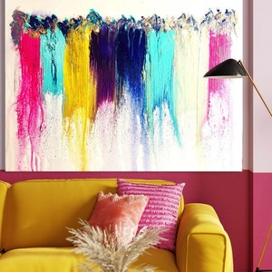 Color Reflections Beautiful Vibrant Color Pallette Abstract Piece ...
