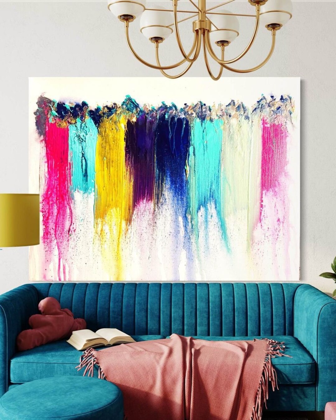 Color Reflections Beautiful Vibrant Color Pallette Abstract Piece ...