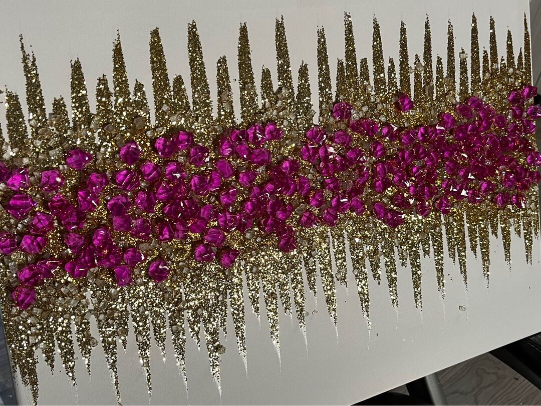 Pink Lemonade Glamour - Pretty Pink Abstract, Glitter Wall Art, Pink ...