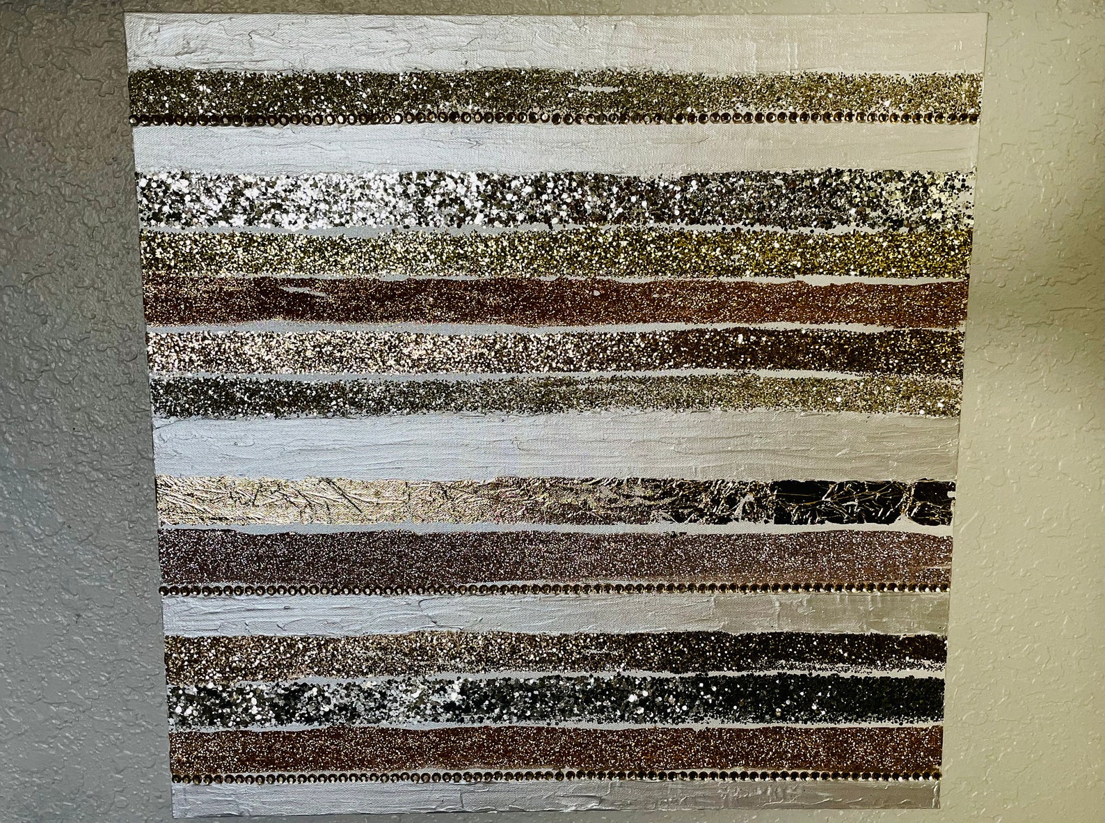 Pearl Gold & Glitter Abstract Glass Texture Painting Glitter - Etsy