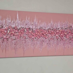 Pink Glitter Glass Painting, Pink Glass Painting, Pink Glass Art, Pink ...