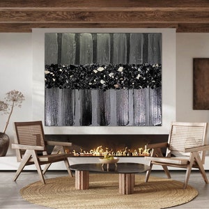 Black Obsidian Glass Painting: Glam Acrylic Texture Wall Art - Etsy