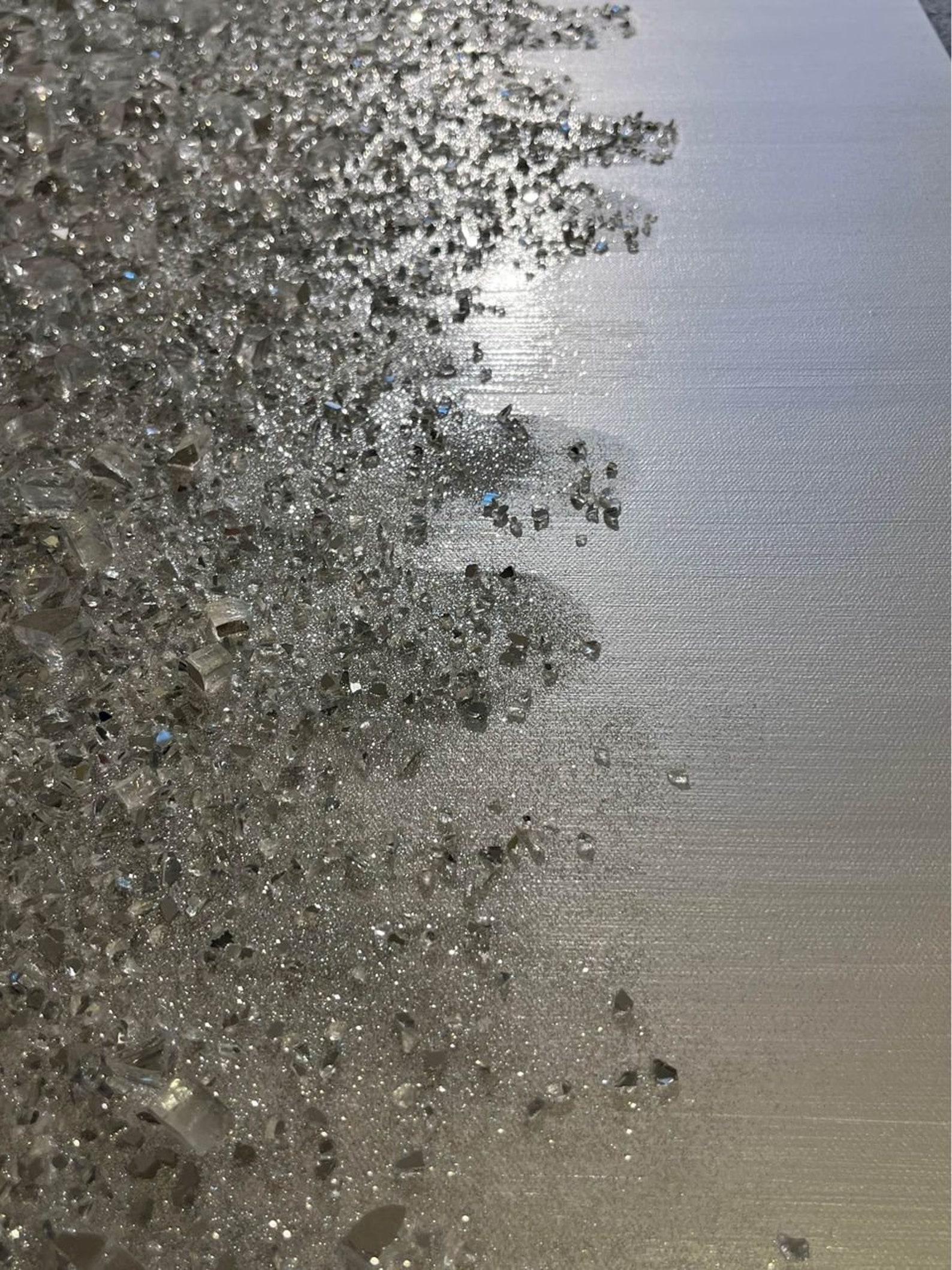 CLASSY ICY GLASS Drip Glass Wall Art Silver Wall Art Z - Etsy