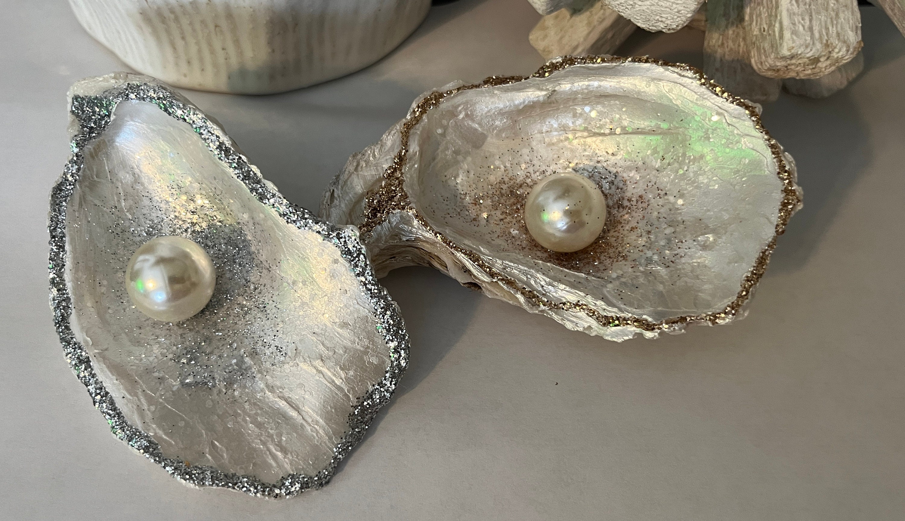 Pearl in a shell gift store