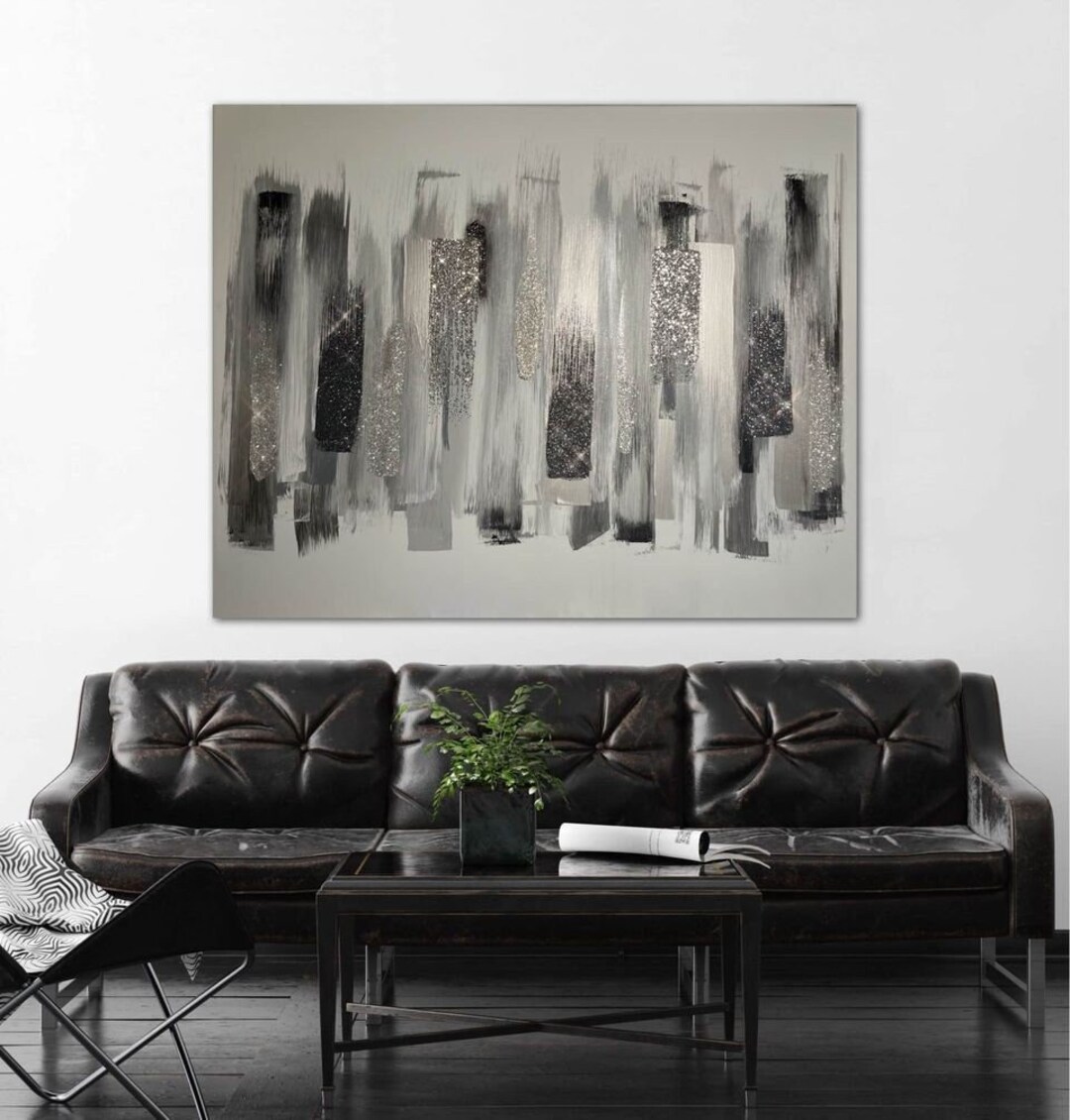 City Lights - Pretty Glitter Abstract Art, Glitter Wall Art, Abstract ...