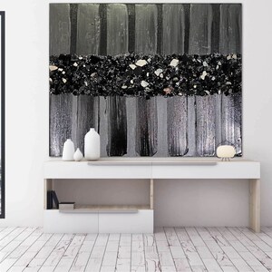 Black Obsidian Glass Painting: Glam Acrylic Texture Wall Art - Etsy