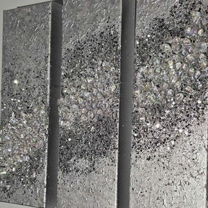 Angelic Gem Silver Glitter Glass Painting Set, Glam Silver Glass Decor ...