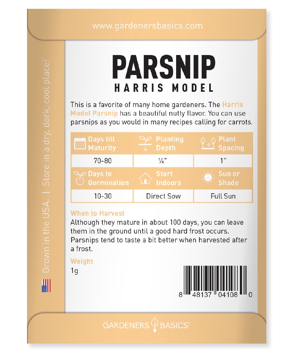 Parsnip Seeds for Planting - Harris Model Variety Vegetable Seeds ...