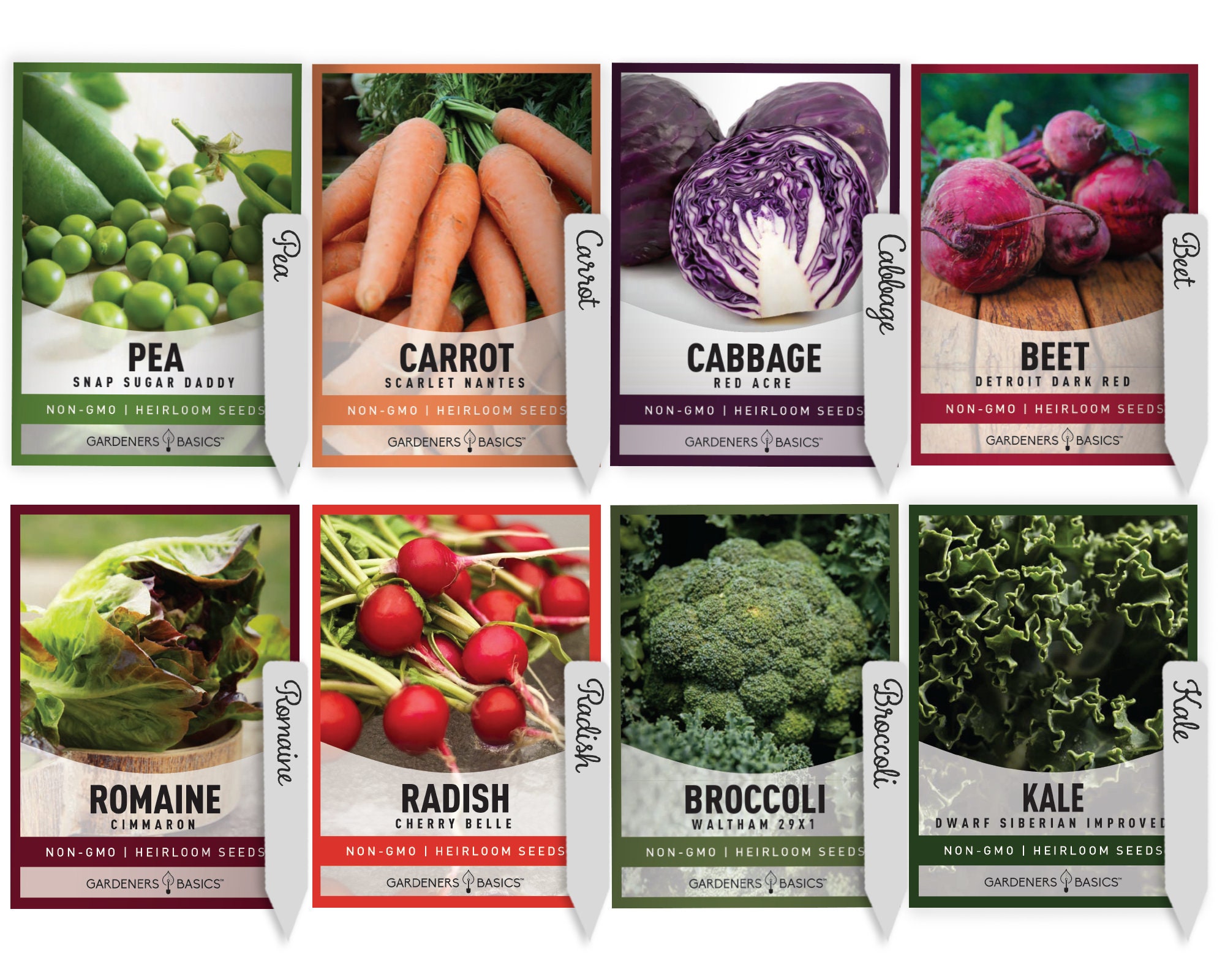 Winter Fall Vegetable Seeds for Planting 8 Variety Pack - Cabbage, Pea ...