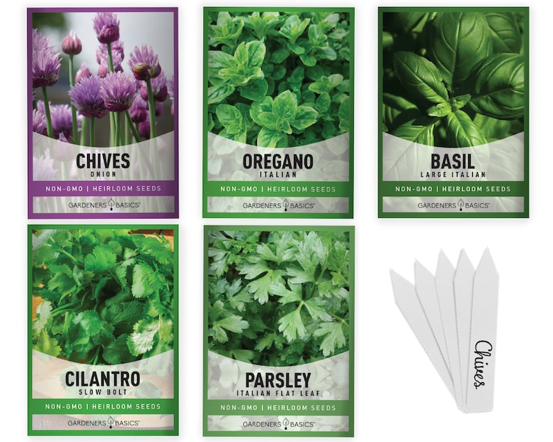 Culinary Herb Seeds for Planting 5 Heirloom Seed Packets Including ...