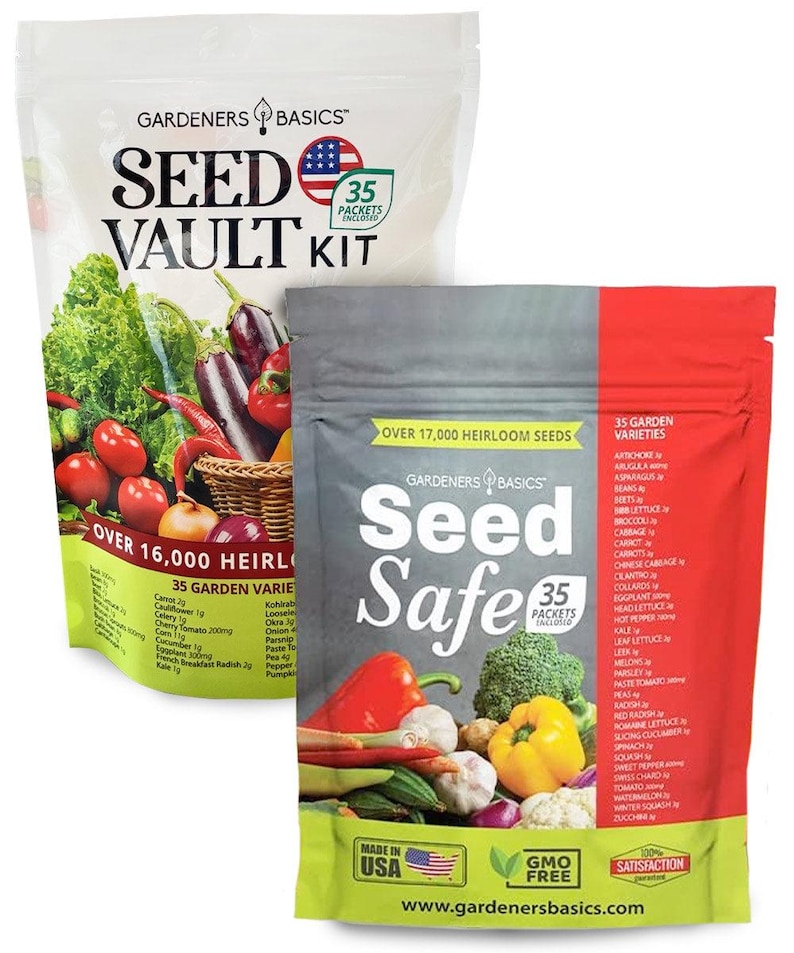 Survival Seed Vault Kit - 70 Heirloom Varieties for Self-sufficient ...