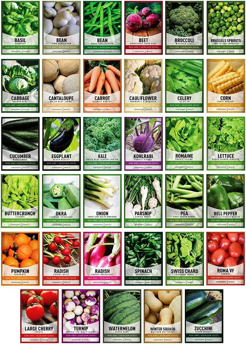 Survival Seed Vault Kit - 70 Heirloom Varieties for Self-sufficient ...