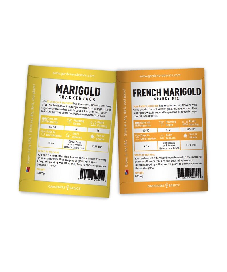 Marigold Seeds for Planting | 4 Variety Pack - Etsy