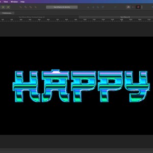 Text Effects for Affinity Designer | Chrome Blue Metallic Effects ...