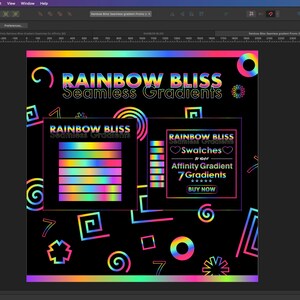 7 Rainbow Gradient for Affinity Designer and Affinity Photo - Etsy