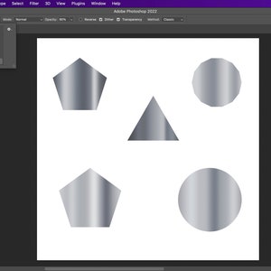 8 Silver Metallic Color Gradient for Adobe Photoshop and Photopea.com ...