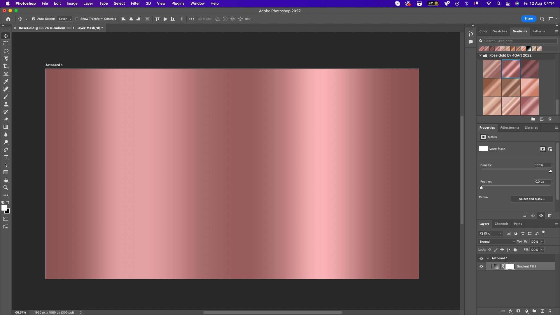 9 Rose Gold Color Gradient for Photoshop and Photopea.com - Etsy