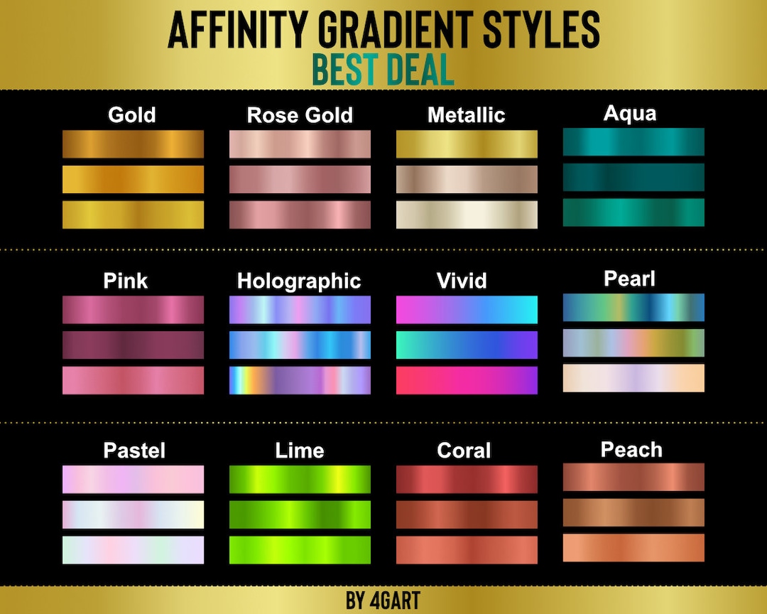 Affinity Gradient Styles for Affinity Designer, Affinity Photo and ...