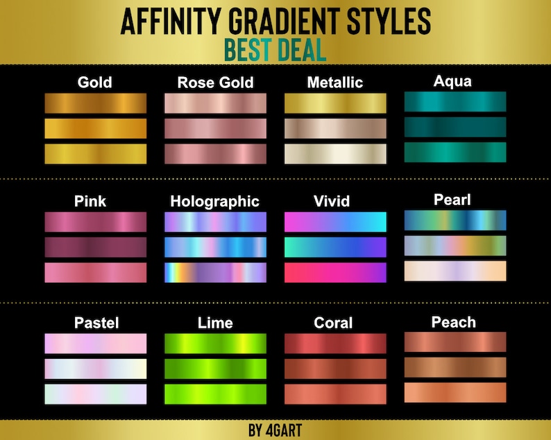 Affinity Gradient Styles for Affinity Designer, Affinity Photo and ...