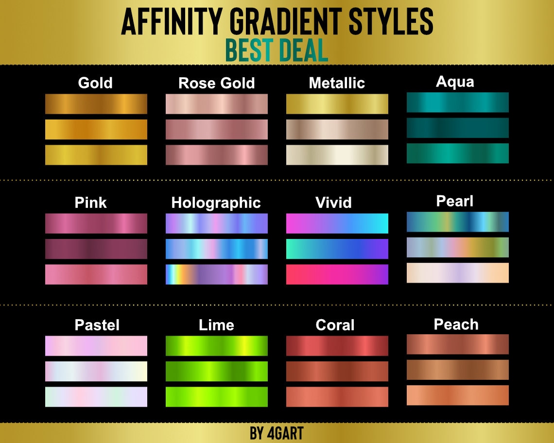 Affinity Gradient Styles for Affinity Designer, Affinity Photo and ...
