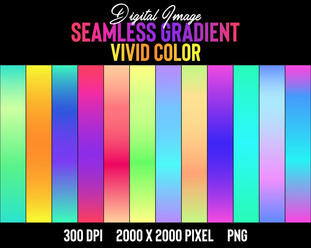 Seamless Vivid Color Gradient Digital Image | Gradient Background ...