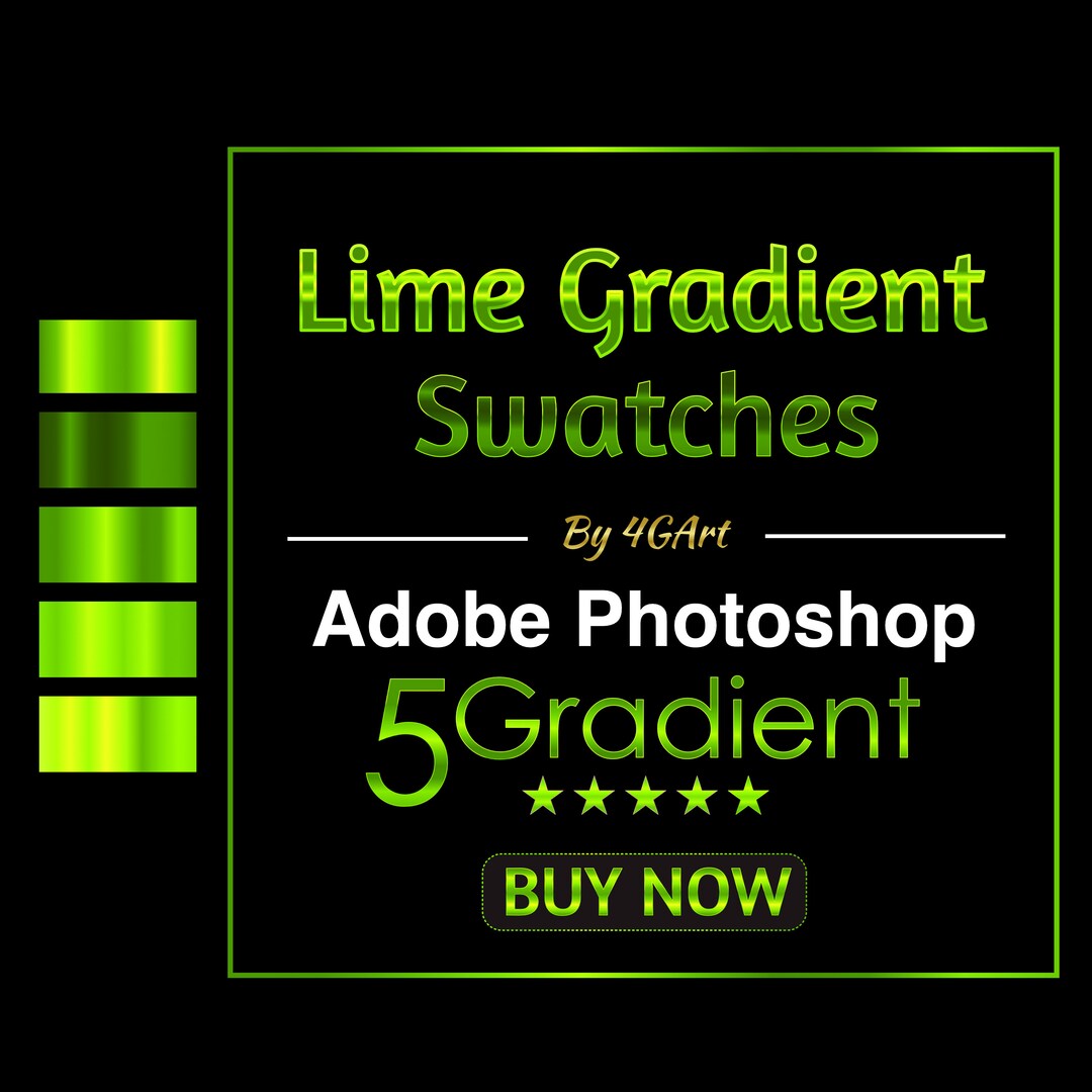 Lime Color Gradient for Photoshop and Photopea.com - Etsy