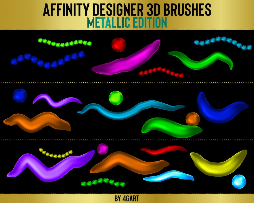Affinity 3D Metallic Brushes for Affinity Designer | Affinity Designer ...
