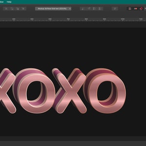 Affinity 3D Rose Gold Text Effect Template | Affinity Designer ...