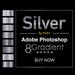 8 Silver Metallic Color Gradient for Adobe Photoshop and Photopea.com ...