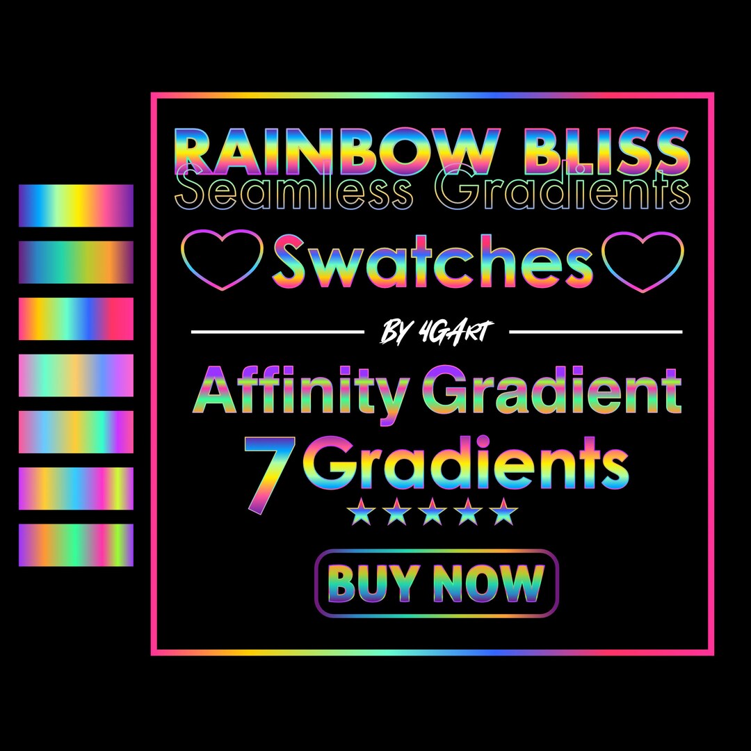 7 Rainbow Gradient for Affinity Designer and Affinity Photo - Etsy