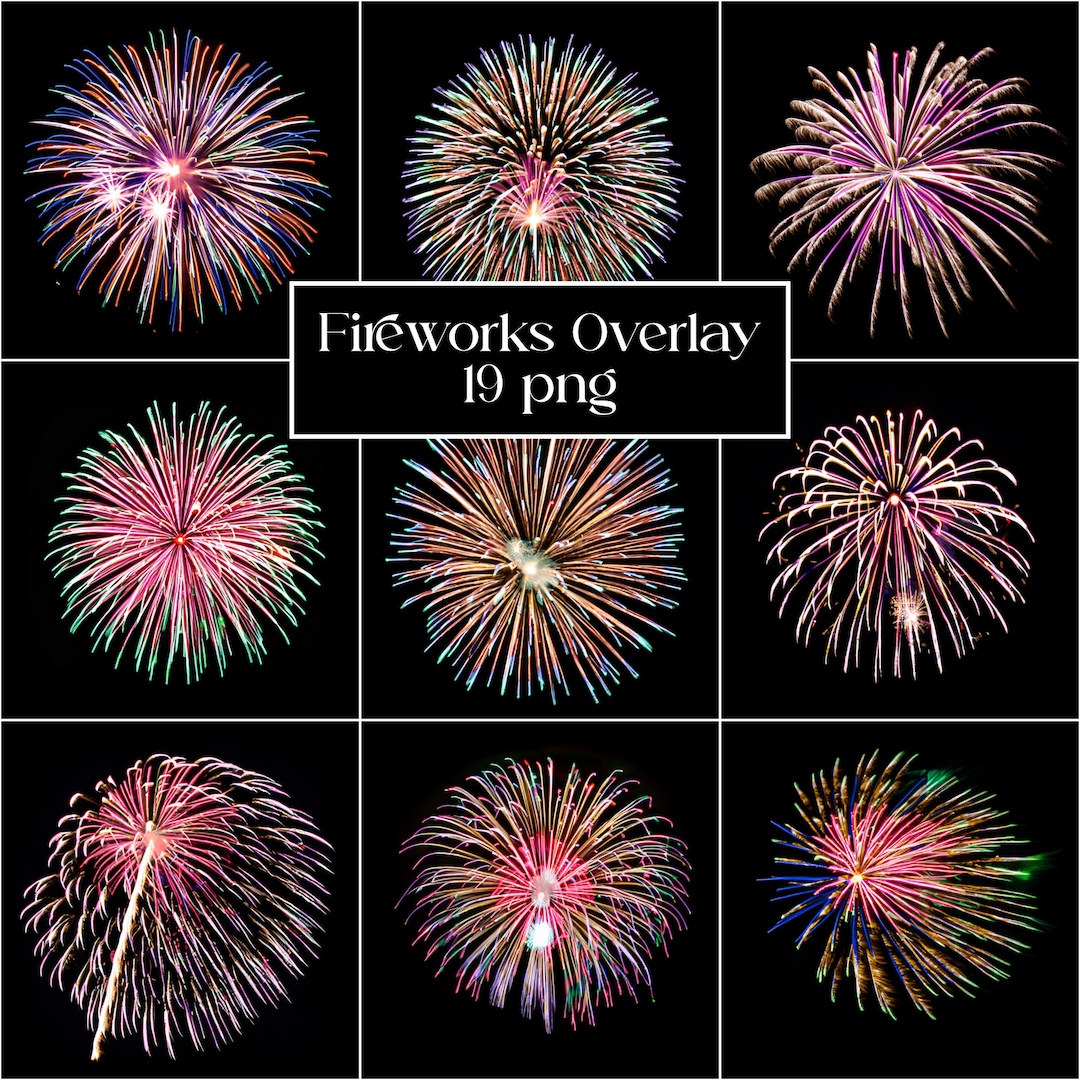 19 Fireworks Overlays, Photoshop Fireworks Overlays DIGITAL DOWNLOAD - Etsy
