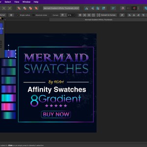 Mermaid Color Gradient Swatches for Affinity Designer and Affinity ...