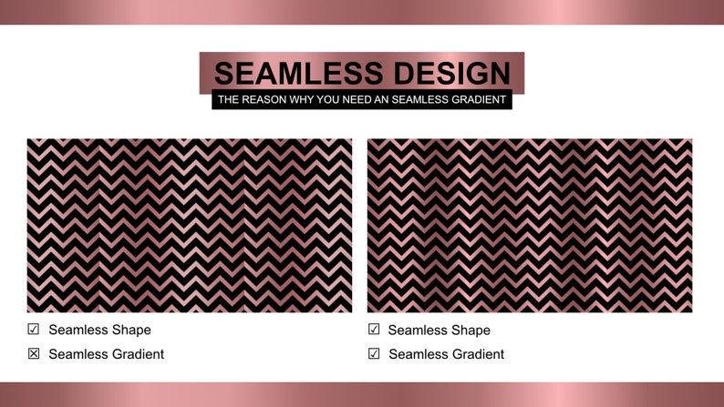 Seamless Rose Gold Metallic Gradient Swatches for Affinity Designer ...