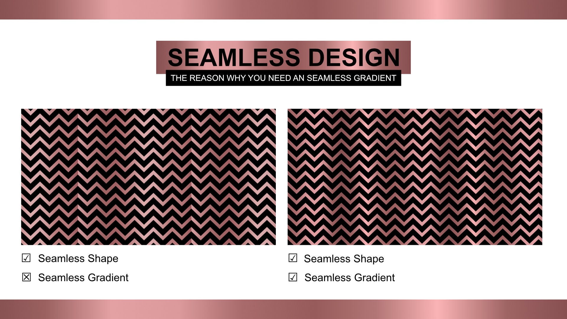 Seamless Rose Gold Metallic Gradient Swatches for Affinity Designer ...