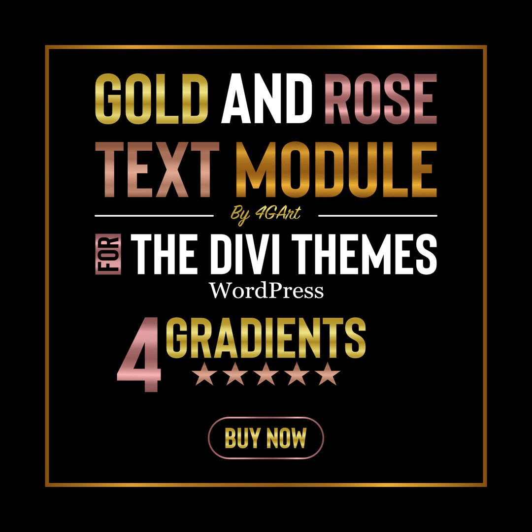 Divi Themes Gold and Rose Text Module + Instruction | Wordpress Divi Theme Builder | 4 Divi Text ...