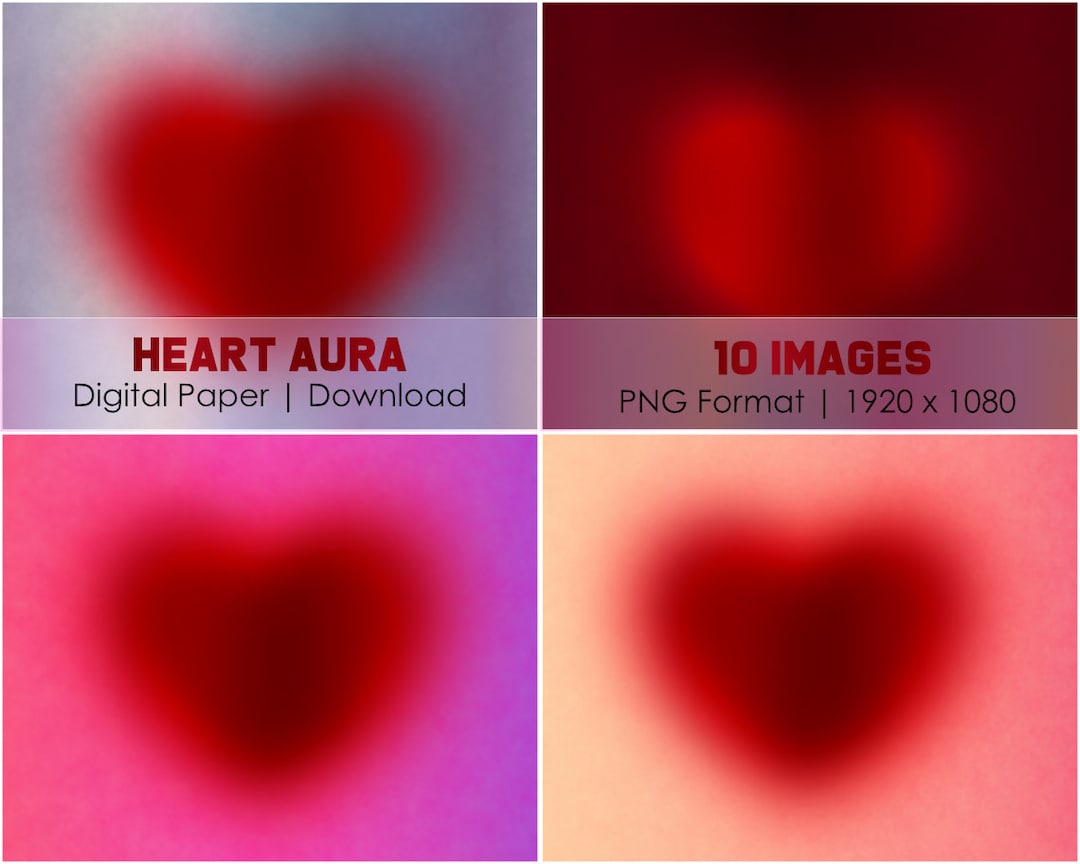 Heart Aura Gradient Digital Paper | Perlin Noise Gradient | Grainy ...