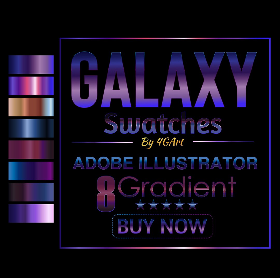 Galaxy Color Gradient Swatches for Illustrator | Adobe Illustrator ...