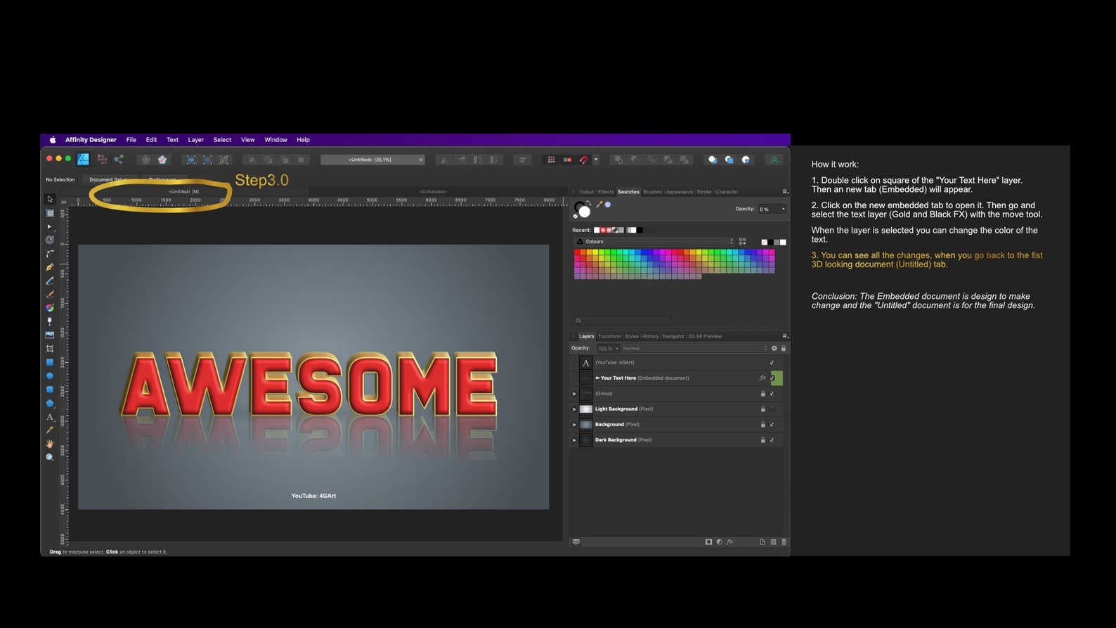 Affinity 3D Text Effects Template for Affinity Designer and Affinity ...